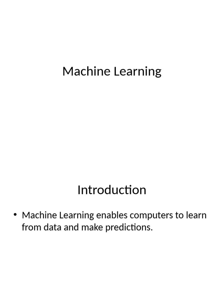 Overview Of Machine Learning Concepts Pdf