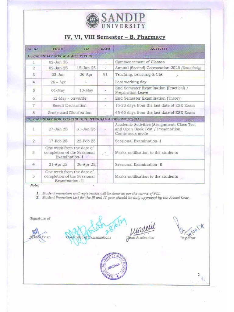 Academic Calender 2024 24 Even Semester Pdf