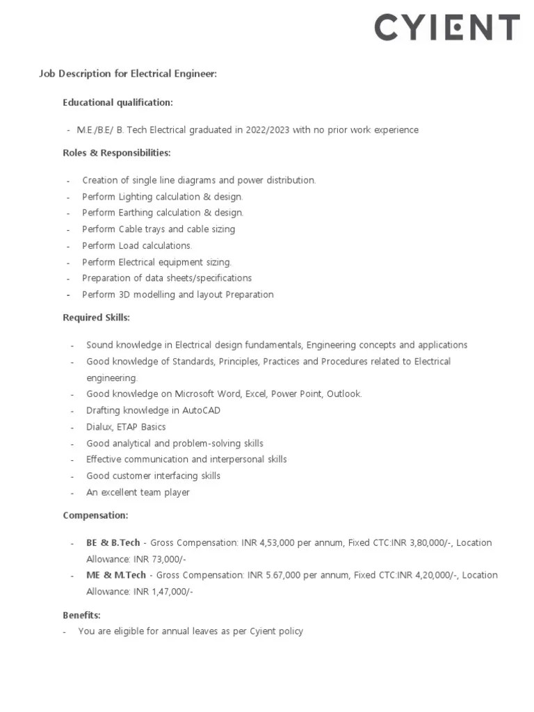 Jd Electrical Engineer Pdf