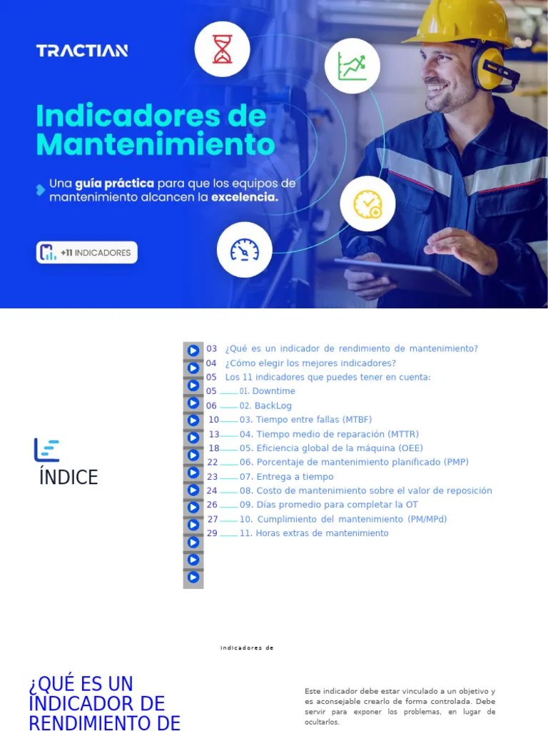 Indicadores Clave De Mantenimiento Efectivo Pdf Ingeniería De