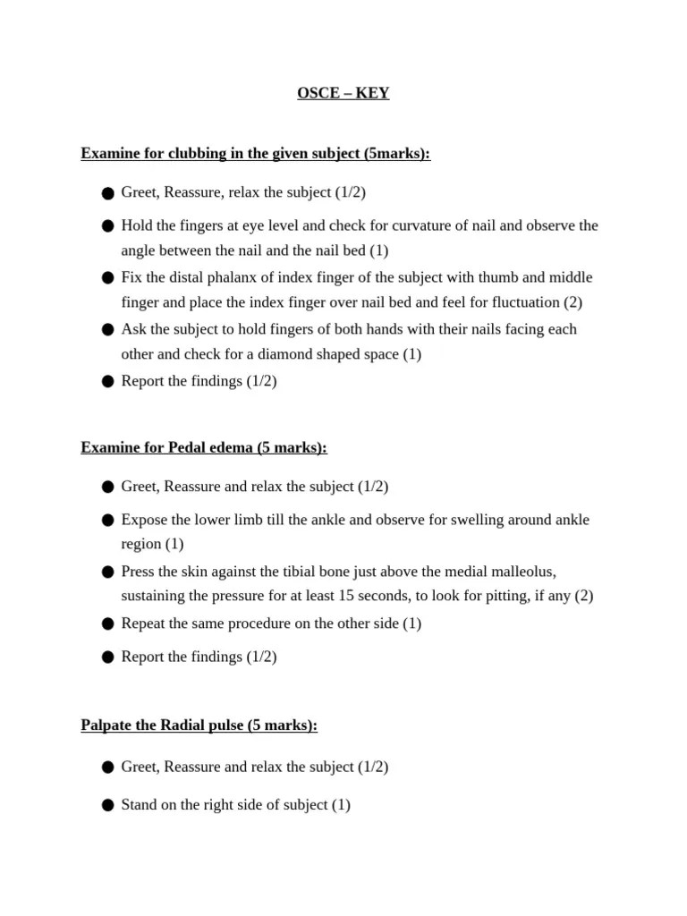 Osce Key Pdf
