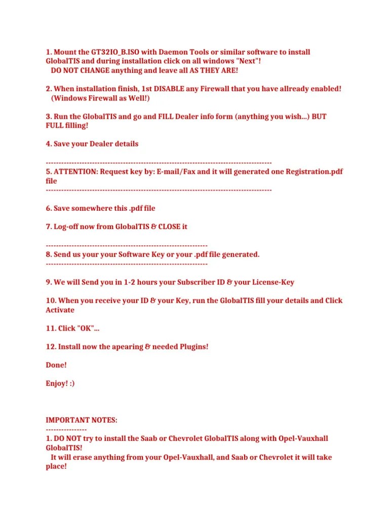 Install Instructions Pdf