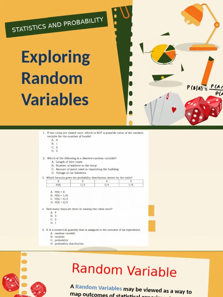 Statistics Probability Exploring Random Variables Pdf Random