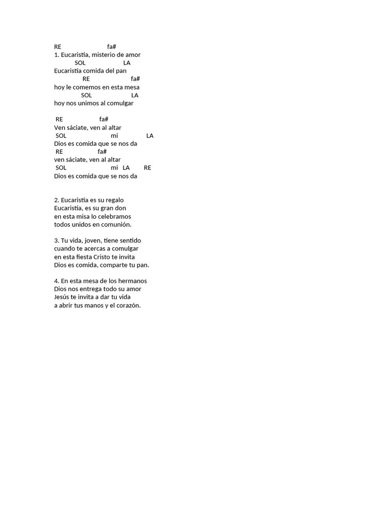 Eucaristia Acordes Pdf