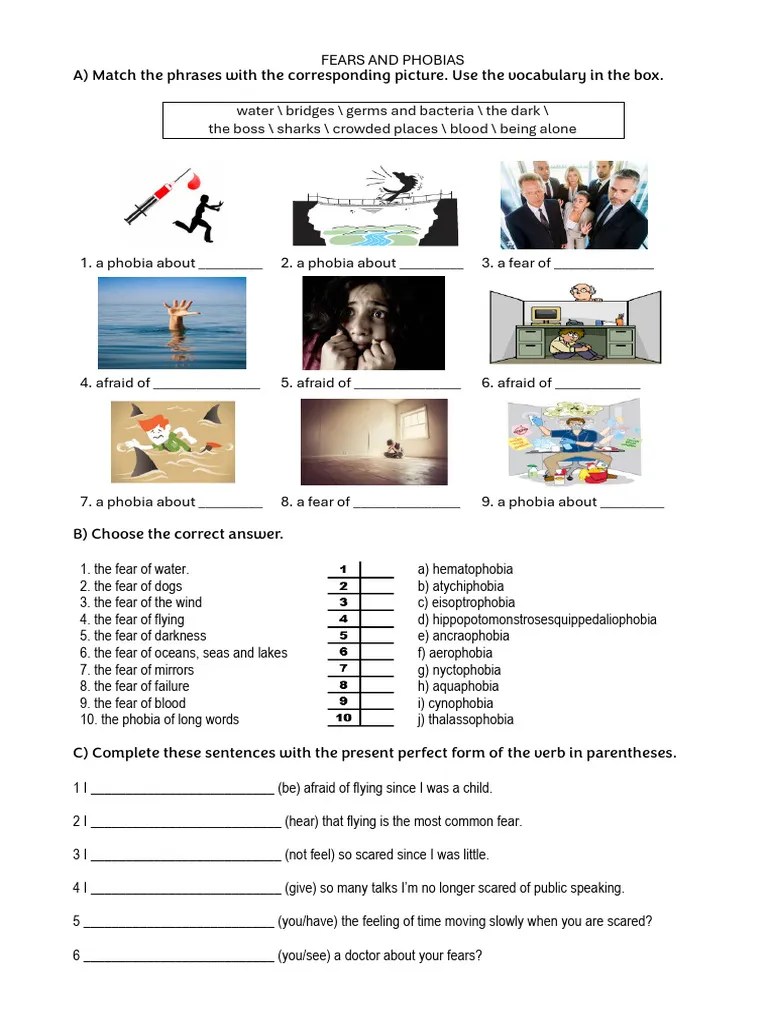Fears And Phobias Pdf Fear Phobia