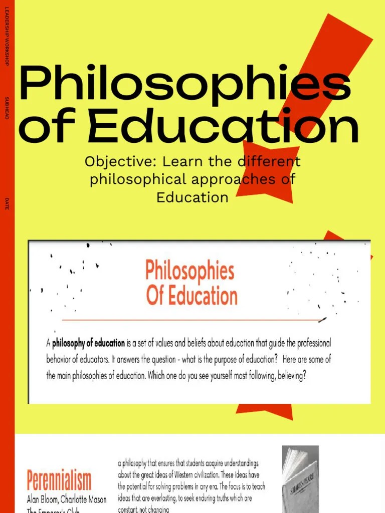 Philosophy Of Education Pdf