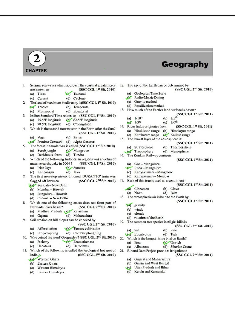 Geography Pyq Pdf