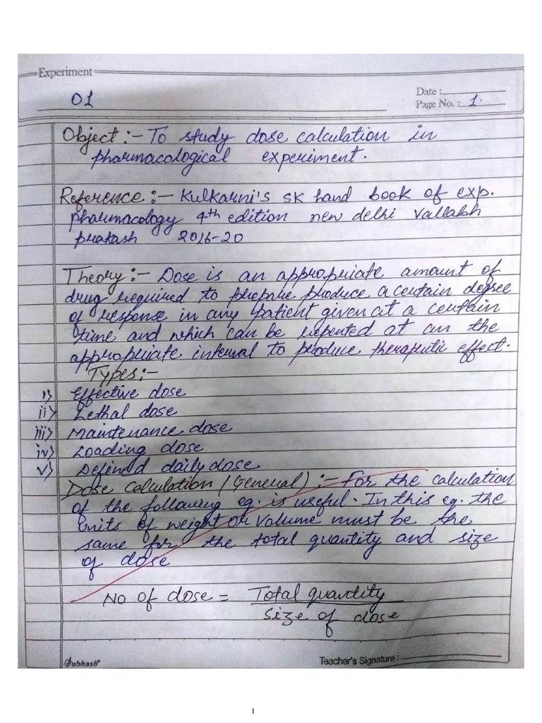 Pharmacology Practical Pdf