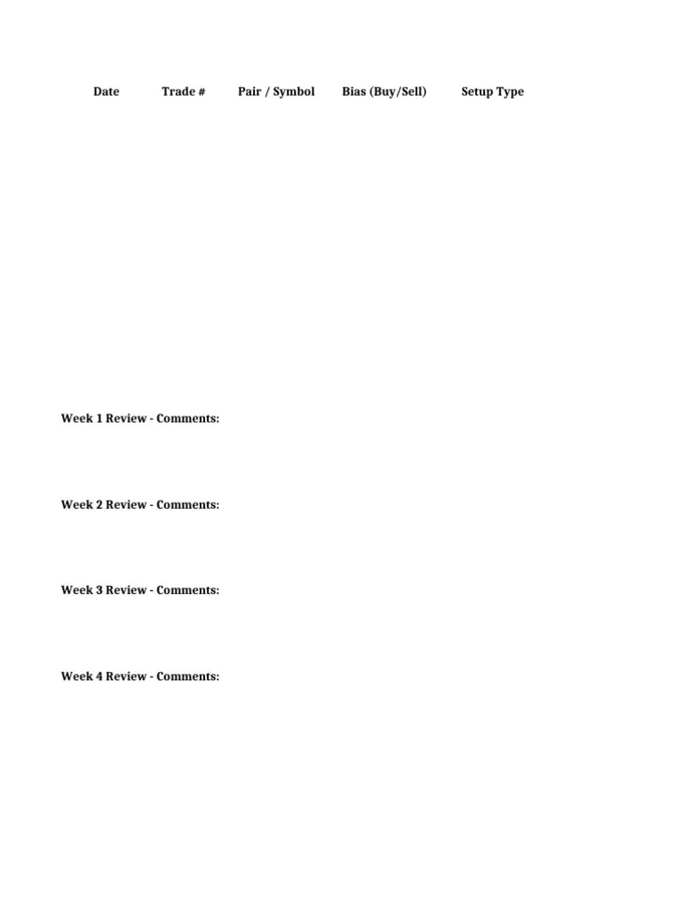 30 Day Trading Plan Overview Pdf