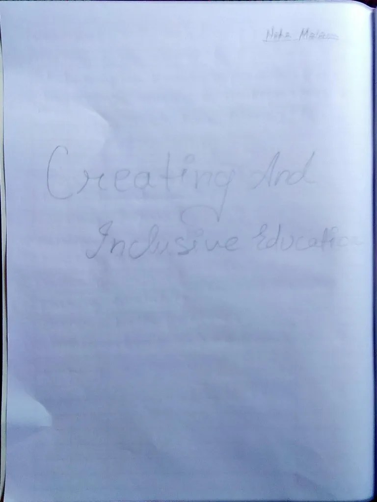 Inclusive Education Notes Pdf