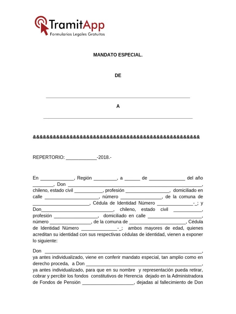 Mandato Notarial Para Cobro De Herencia Pdf