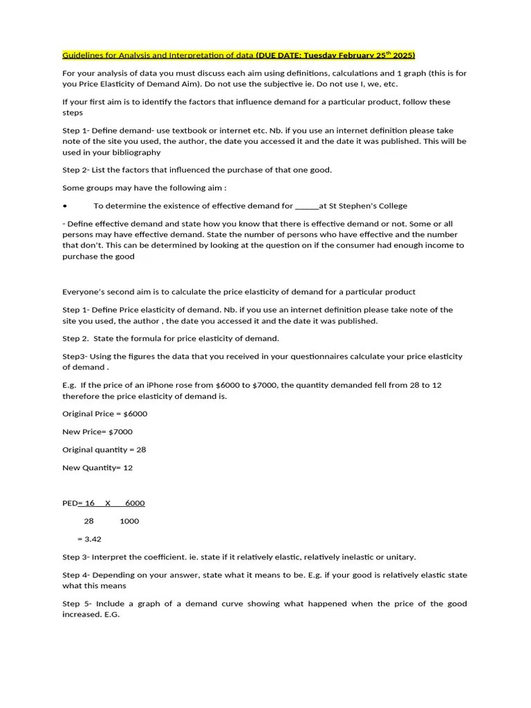 Guidelines For Analysis And Interpretation Of Data Pdf Price