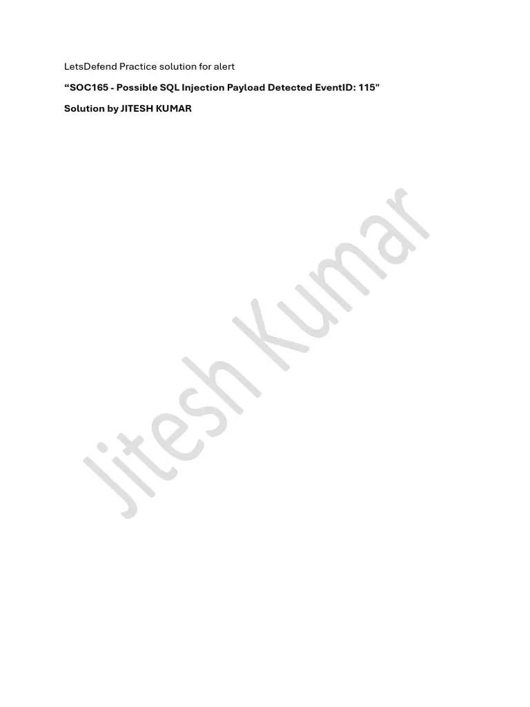 Letsdefend Practice Solution Pdf World Wide Web Internet Web