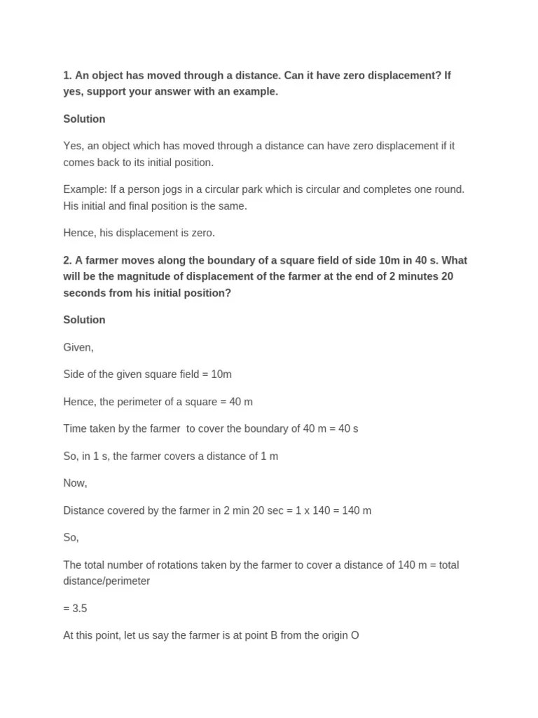 Ncert Solutions Class 9 Motion Pdf Velocity Speed