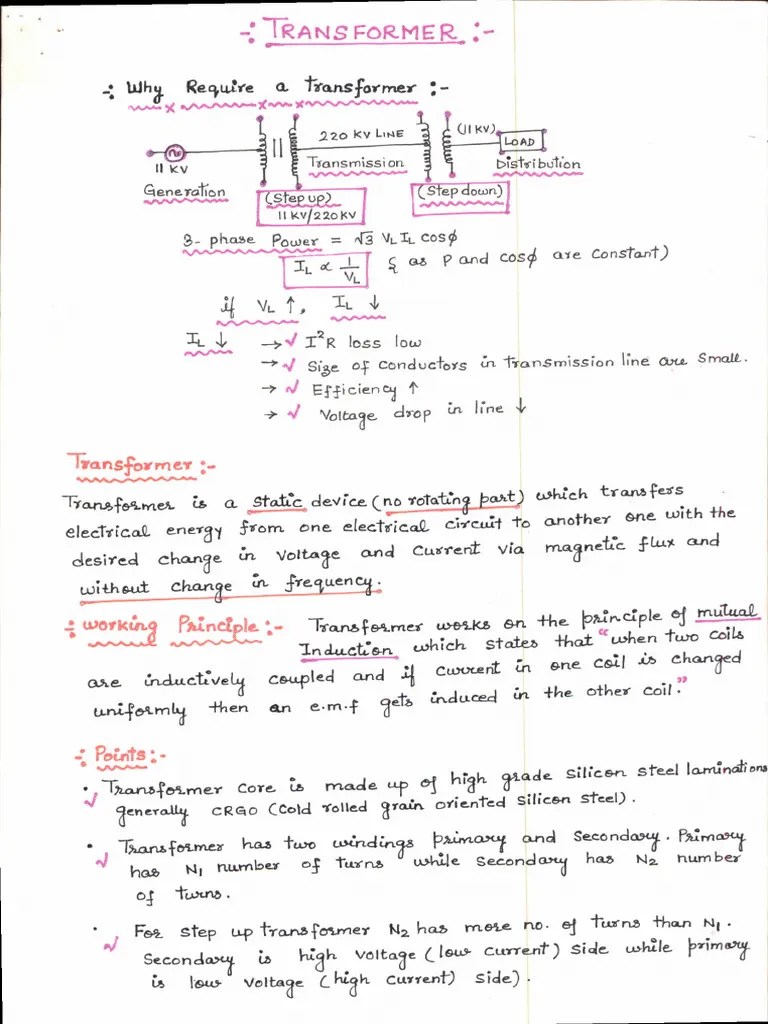 Ee Unit 3 Transformer Pdf
