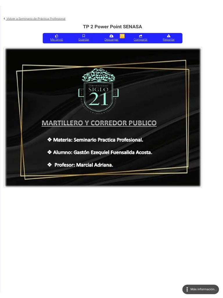 Presentación Tp 2 Power Point Senasa Seminario De Práctica