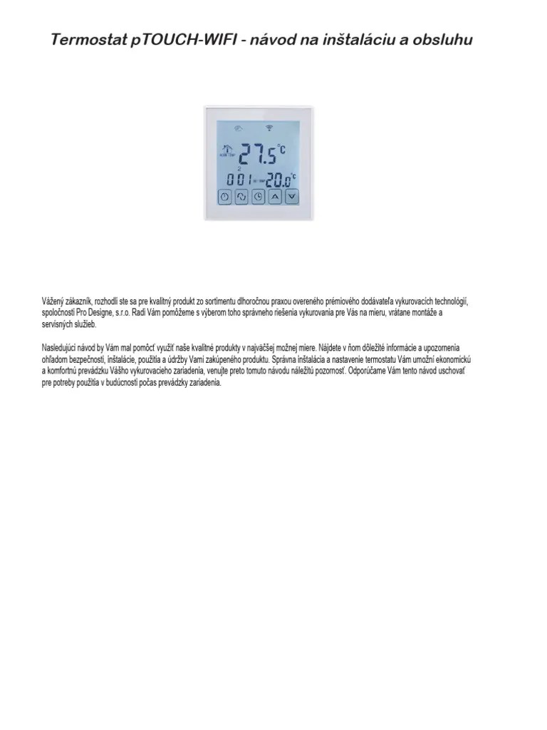 Manual Wifi Termostat Pdf