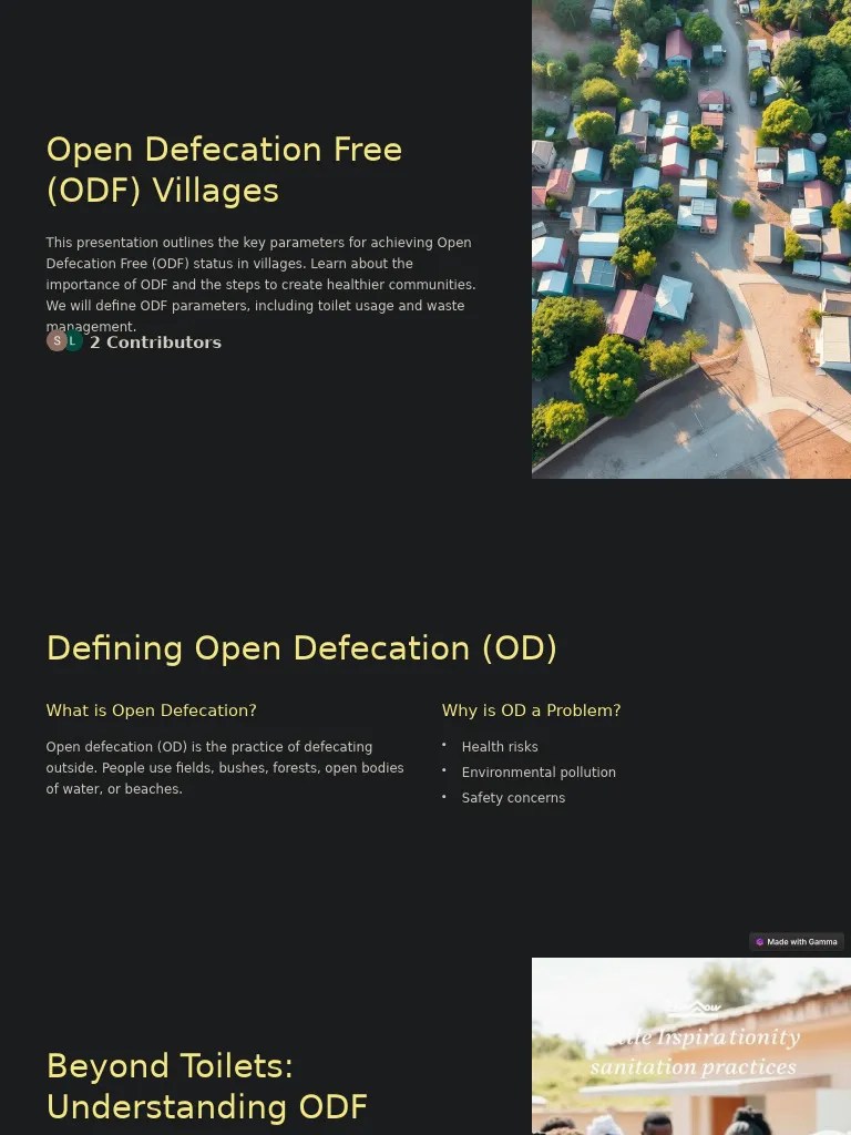 Open Defecation Free Odf Villages Pdf
