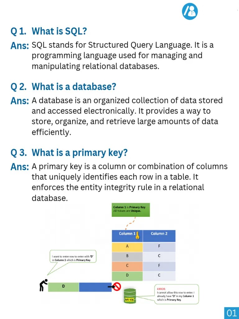 Sql Interview Questions Cheat Sheet Pdf