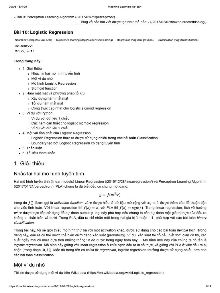Logistic Regression Pdf