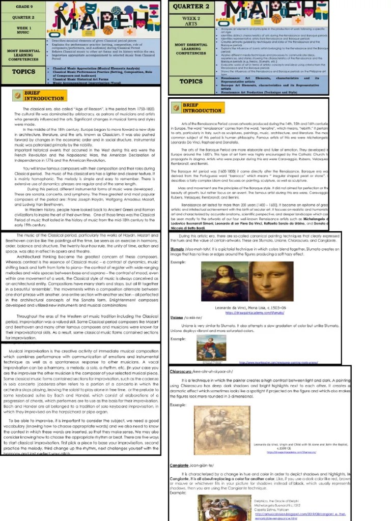 Mapeh Notes Pdf