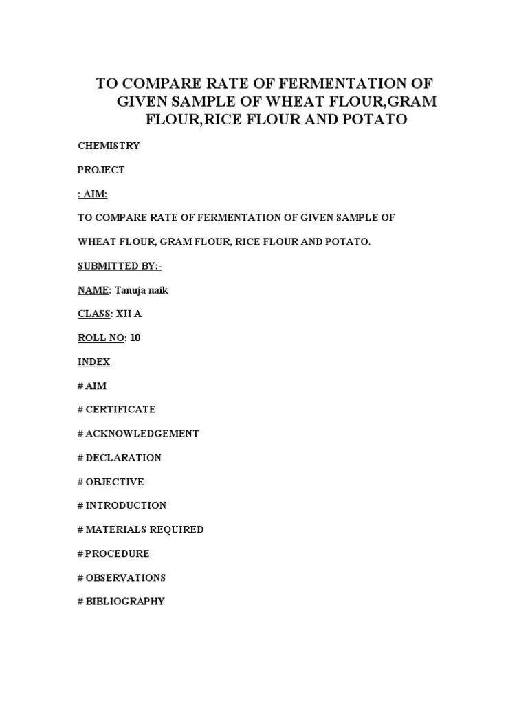 Student Fermentation Project Pdf Fermentation In Food Processing