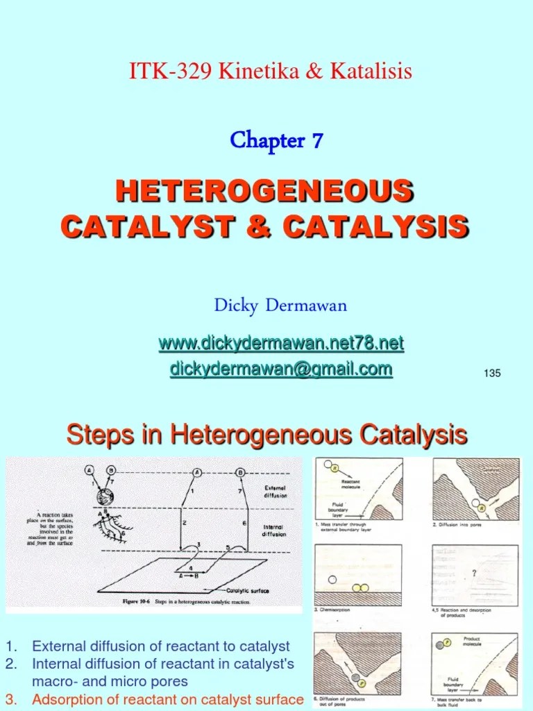 Heterogeneous Catalysis Steps Explained Pdf Adsorption Surface