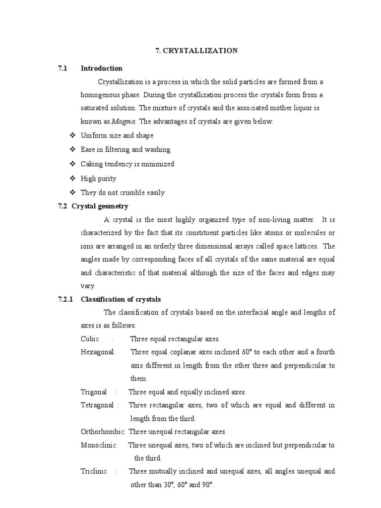 Mass Transfer Part Pdf Crystallization Chemical Bond