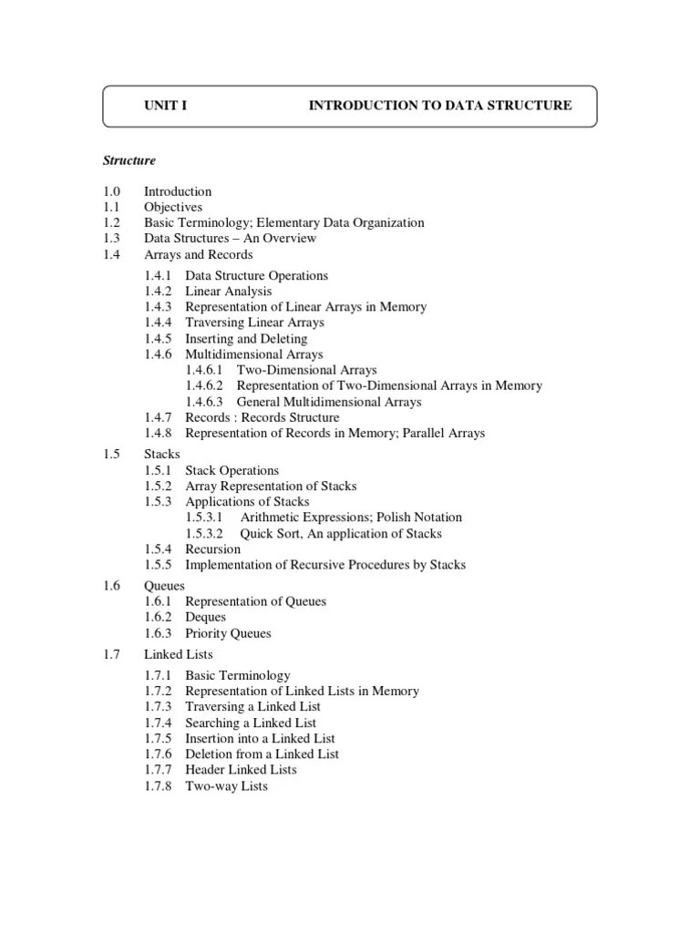 Unit1 Ds Pdf Pdf