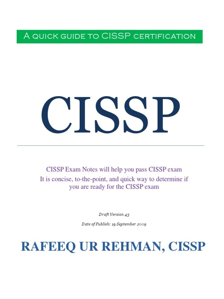 A Quick Guide To CISSP Certification | PDF | Information Security ...