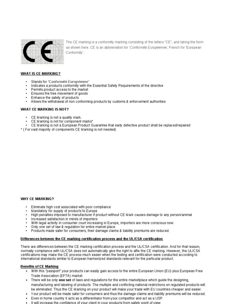 Ce Marking Process Pdf Technology Engineering