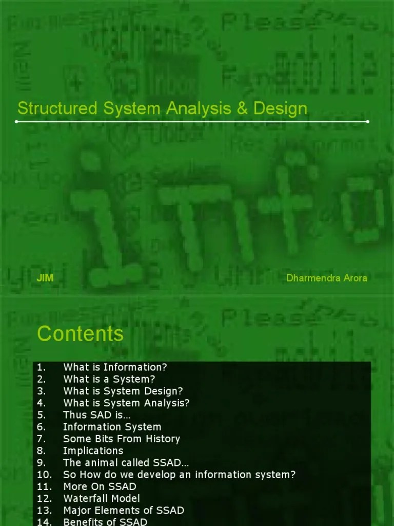 Overview Of Structured System Analysis Pdf Software Development