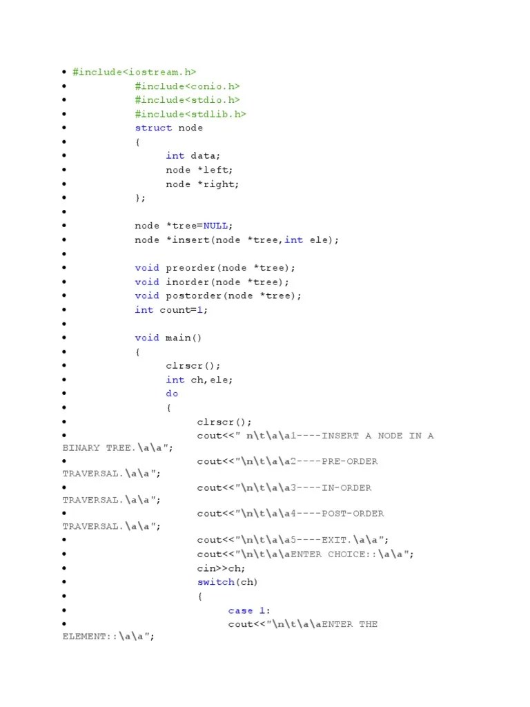 Binary Tree Traversal Pdf Teaching Methods Materials Computers