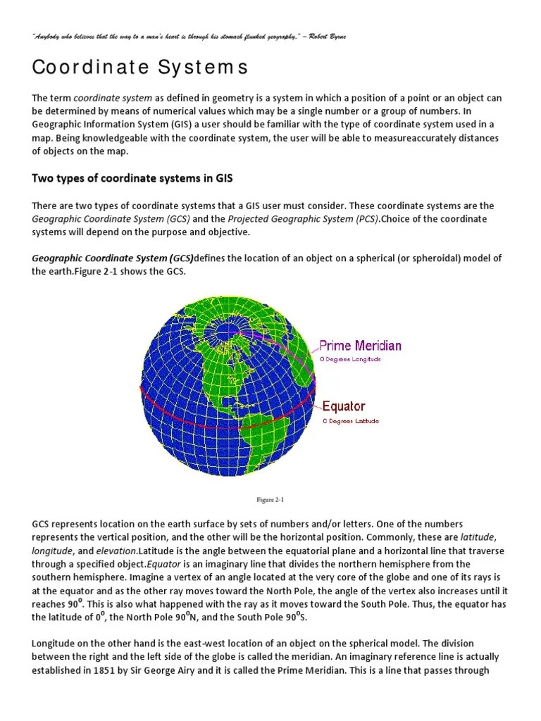 Understanding Gcs And Pcs In Gis Pdf Infographics Geophysics