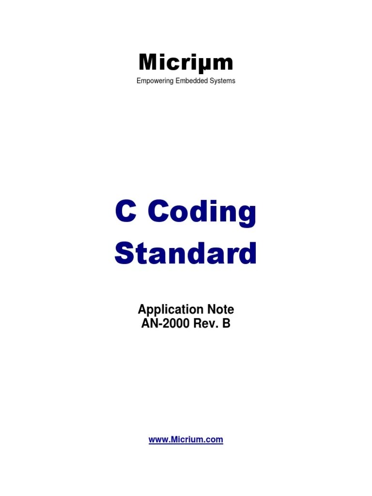 C Coding Convention Pdf Computer Programming Software Engineering