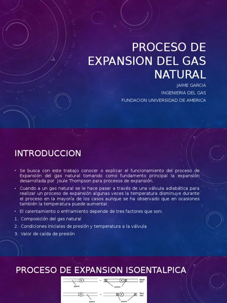 Expansión Isoentálpica Del Gas Natural Pdf Refrigeración Gases
