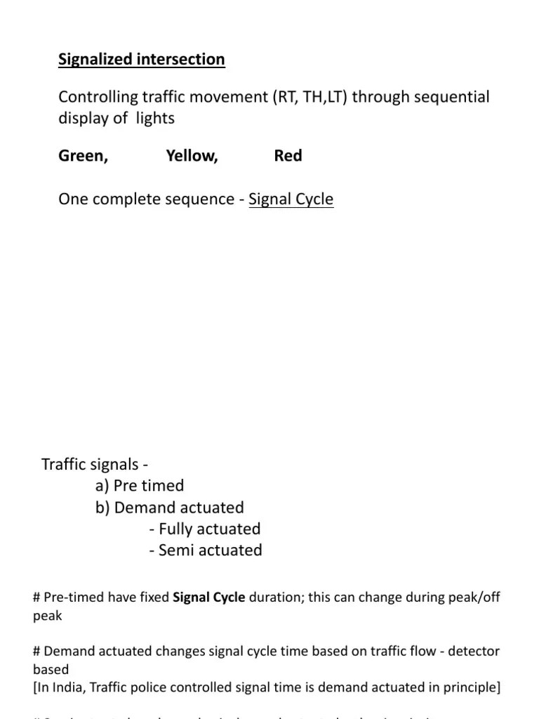 Lecture Signalised Intersection Pdf Download Free Pdf Traffic