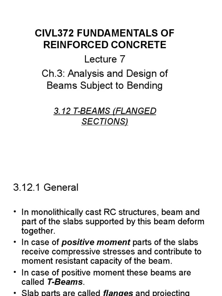 Reinforced Concrete I Lecture7 Pdf Beam Structure Mechanics