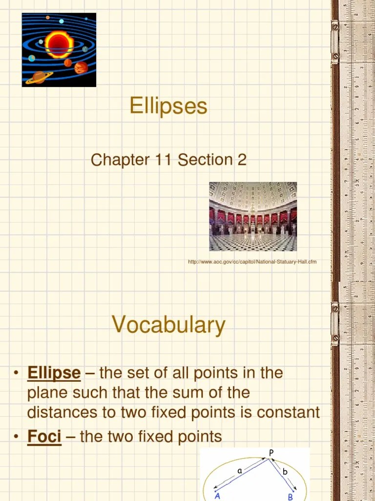 Understanding Ellipses Definitions Examples Pdf Science
