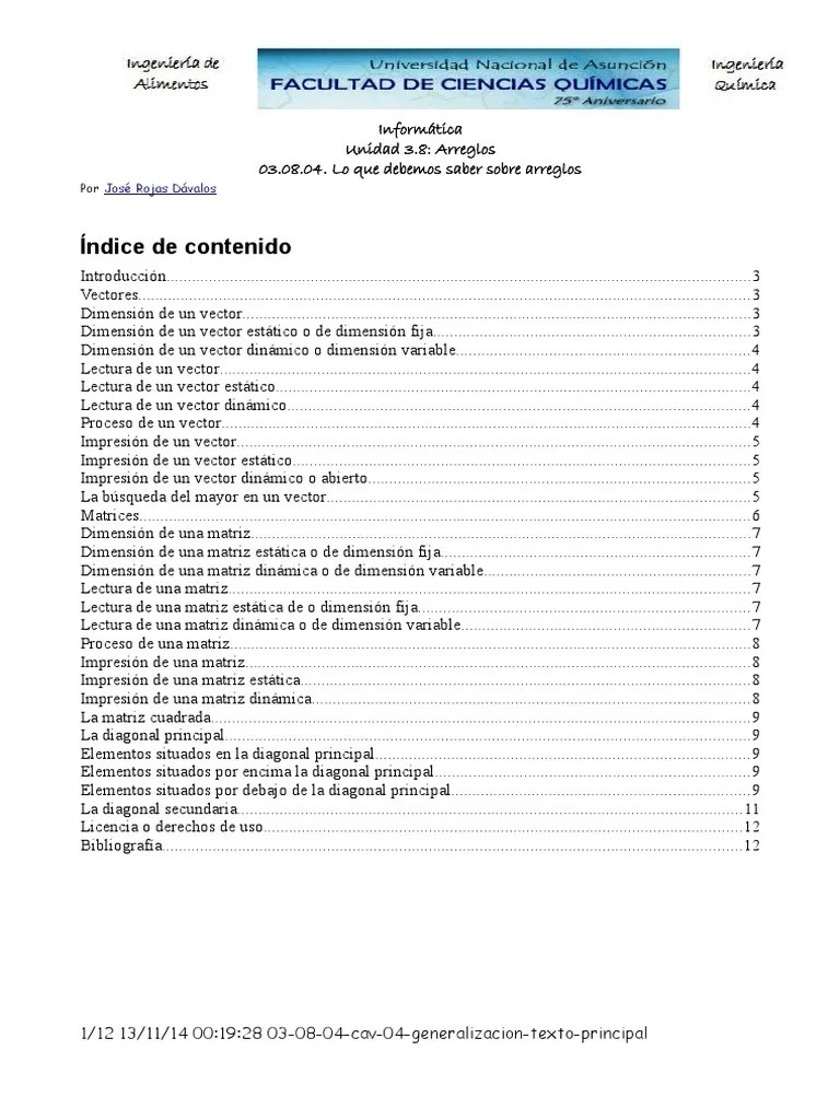 Arreglos (PSEInt) | PDF | Estructura De Datos De Matriz | Matriz ...