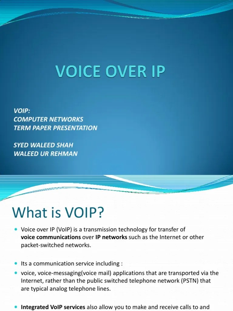 Voip Pdf Voice Over Ip Codec