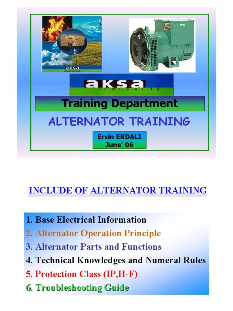 Alternator Training Pdf Inductor Power Physics