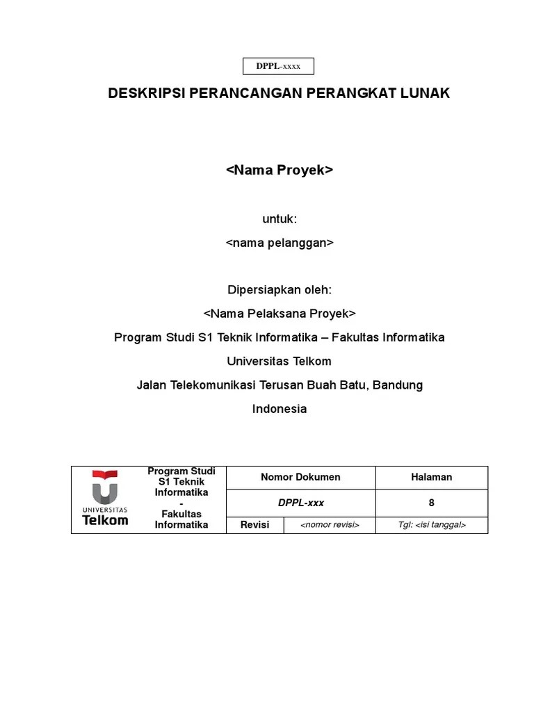 Template Dppl Analisis Terstruktur Pdf Komputer Teknologi Rekayasa