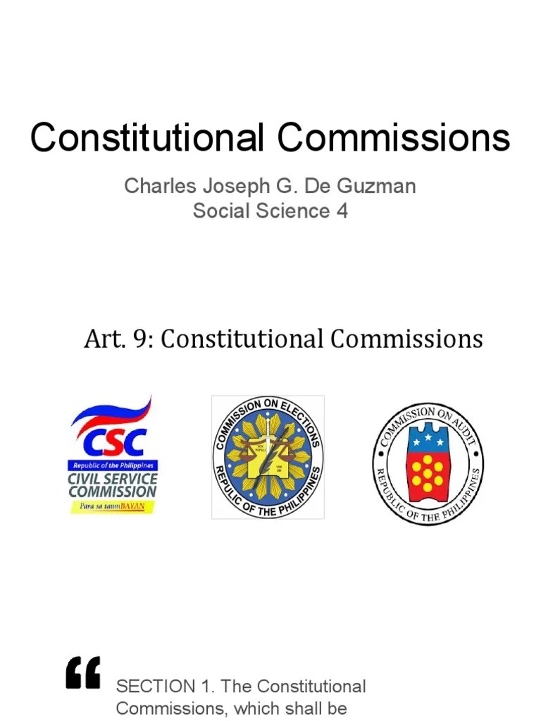 Constitutional Commissions Pdf Elections Electoral Fraud