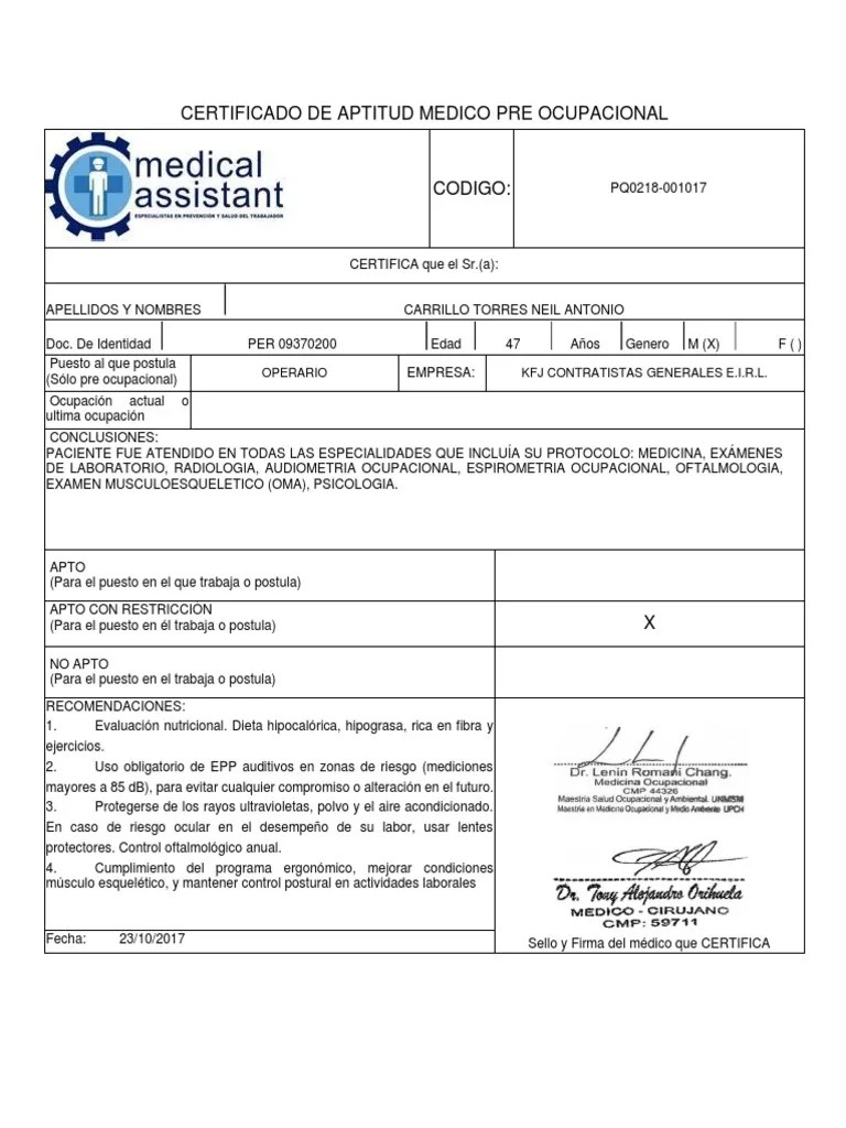 17 Examen Medico Ocupacional Pdf