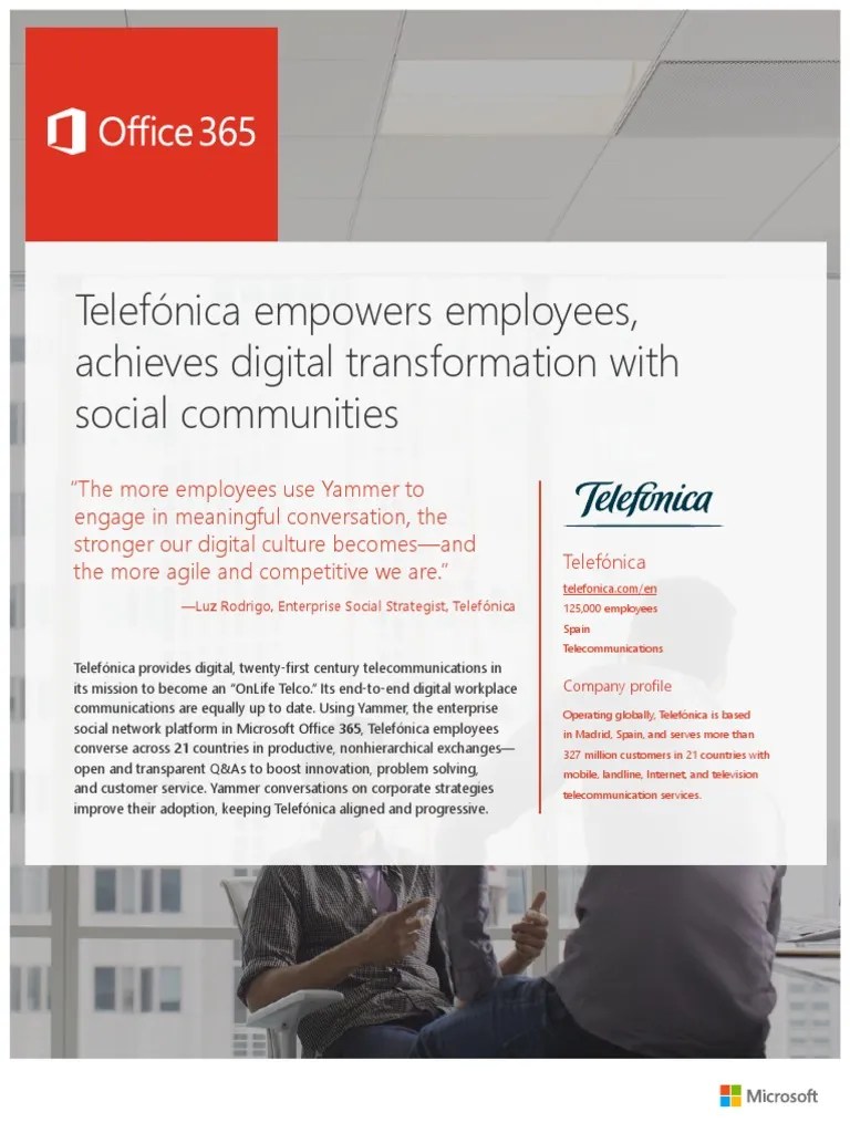 Telefónica S Digital Workplace Success Pdf Telecommunication