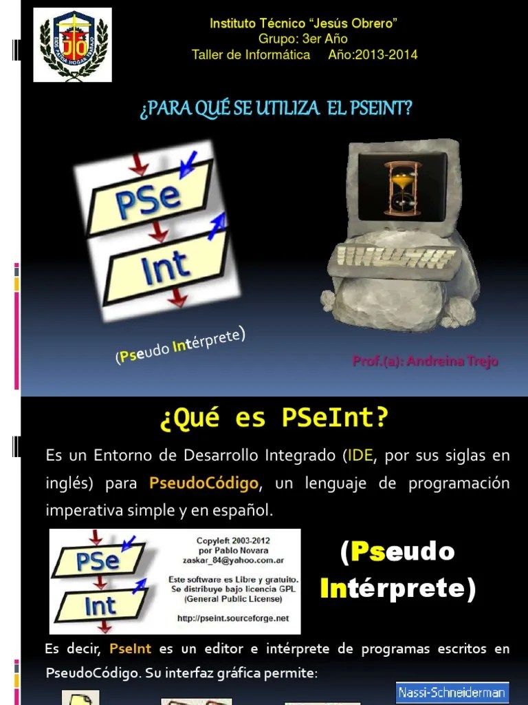 Pseint 160602204251 | Descargar Gratis PDF | Lenguaje De Programación ...