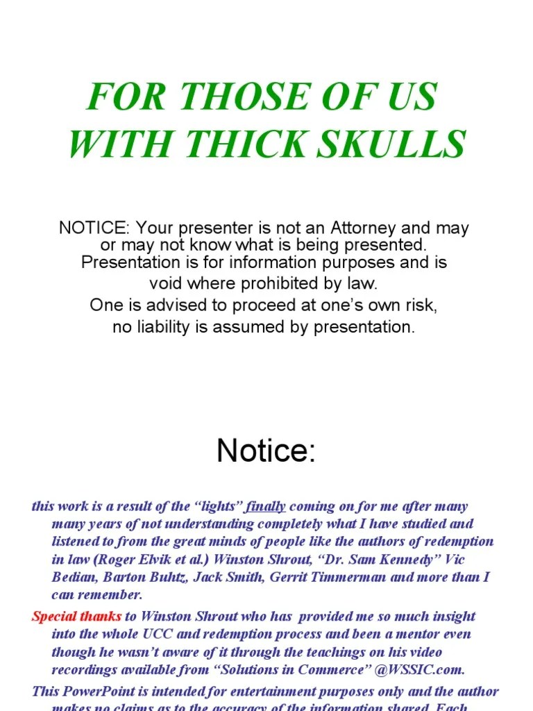 For Those Of Us With Thick Skulls | PDF | Trust Law | Natural Resources Law