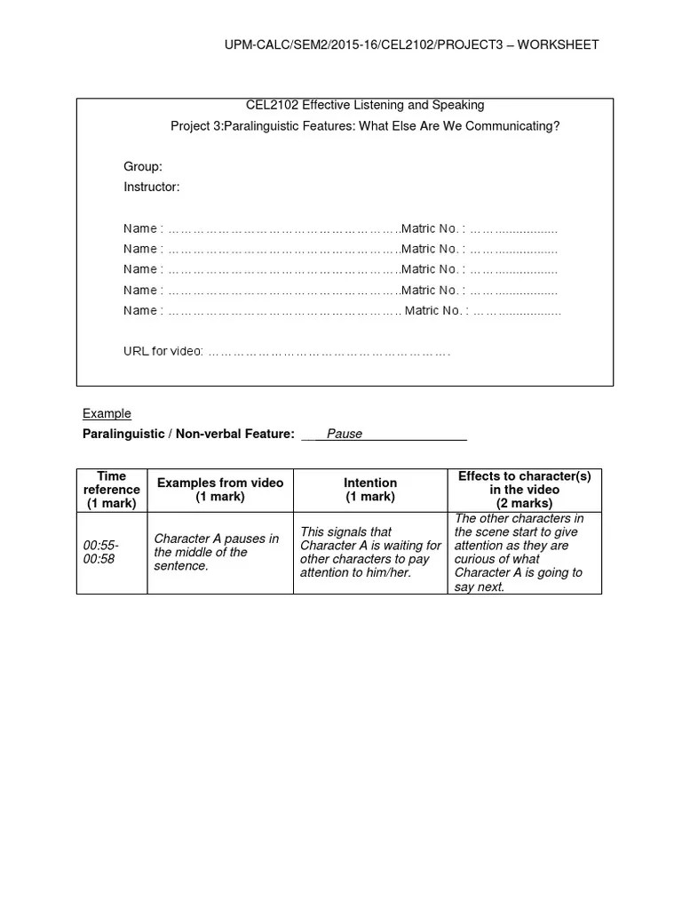 Cel 2102 Project 3 Worksheet Pdf Systems Science Linguistics