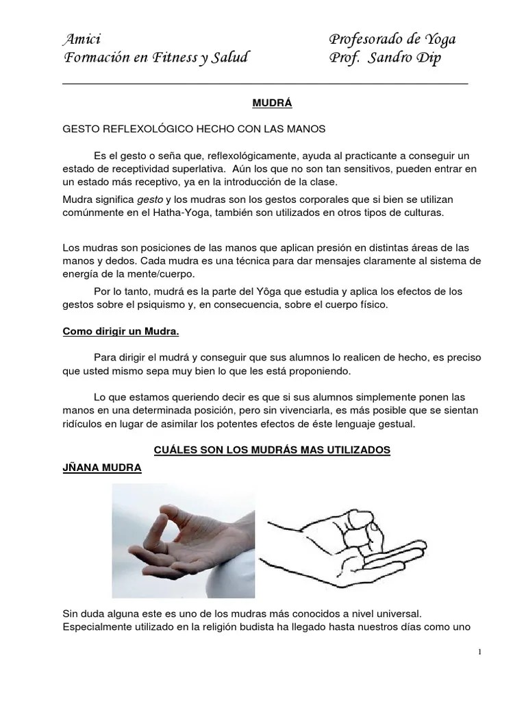Mudras Y Mantras Pdf Meditación Yoga